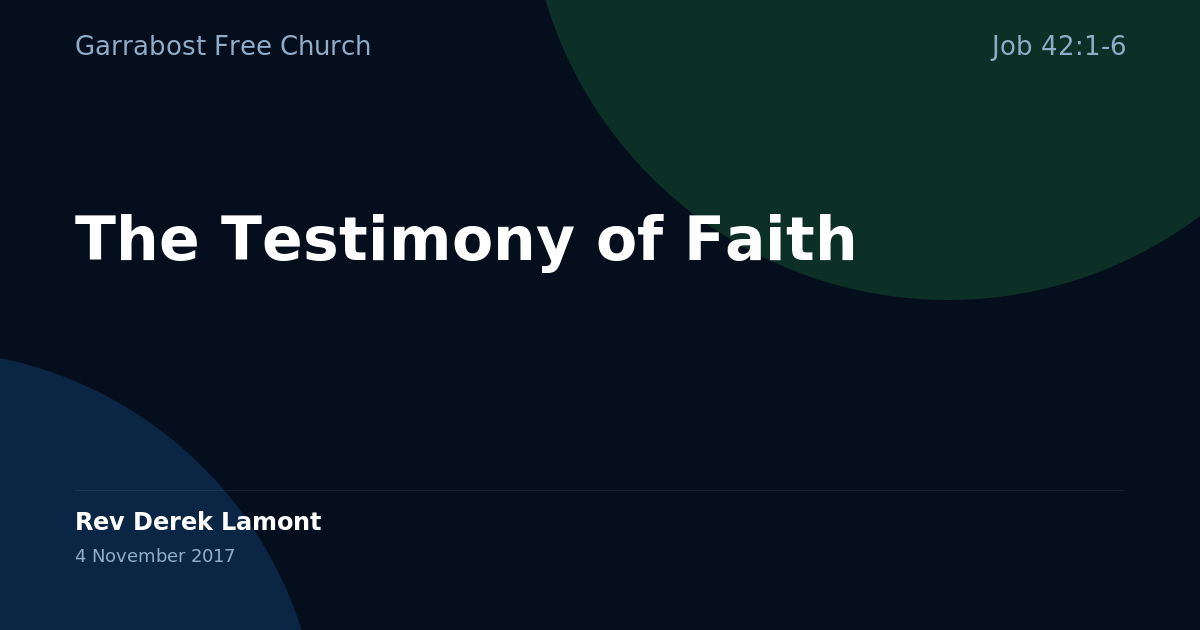 The Testimony of Faith
