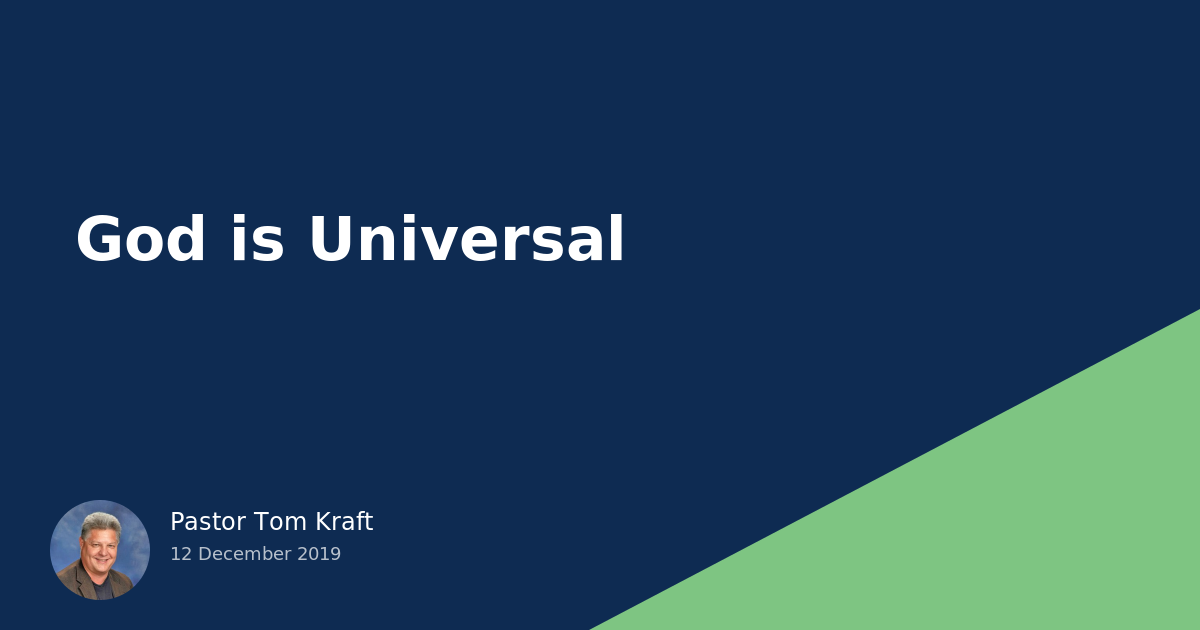 God is Universal