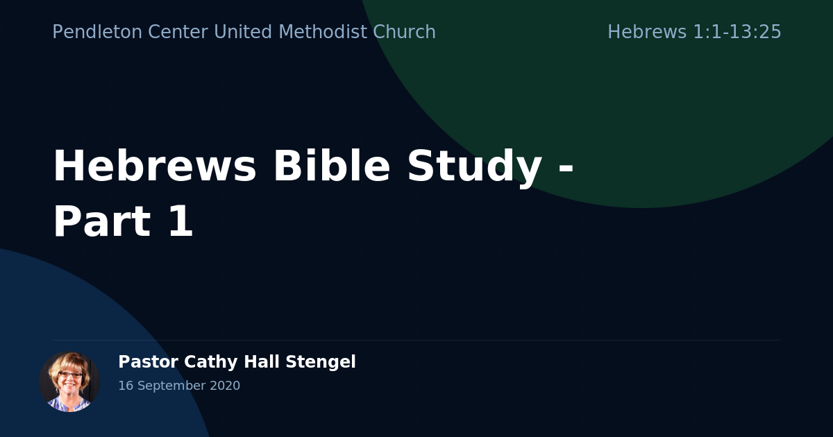 Hebrews Bible Study - Part 1