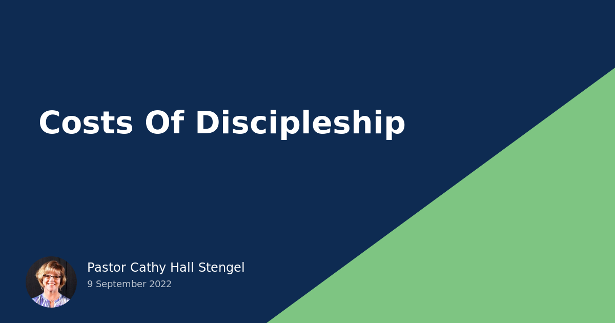Costs Of Discipleship