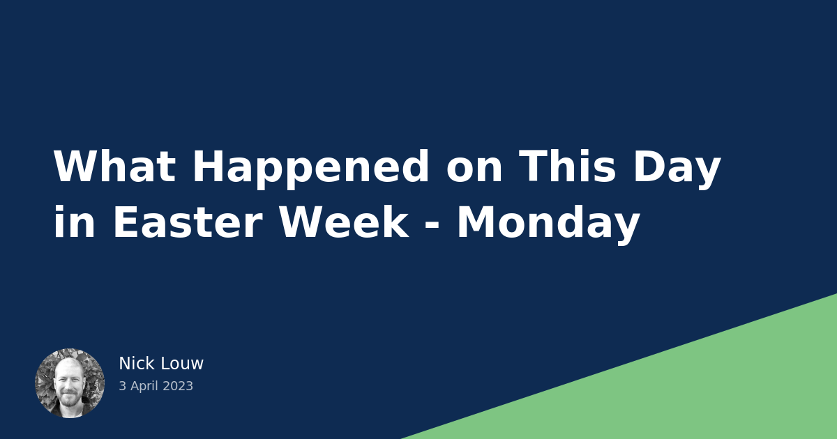 What Happened on This Day in Easter Week - Monday