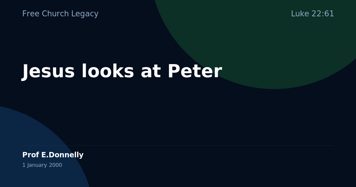 Jesus looks at Peter