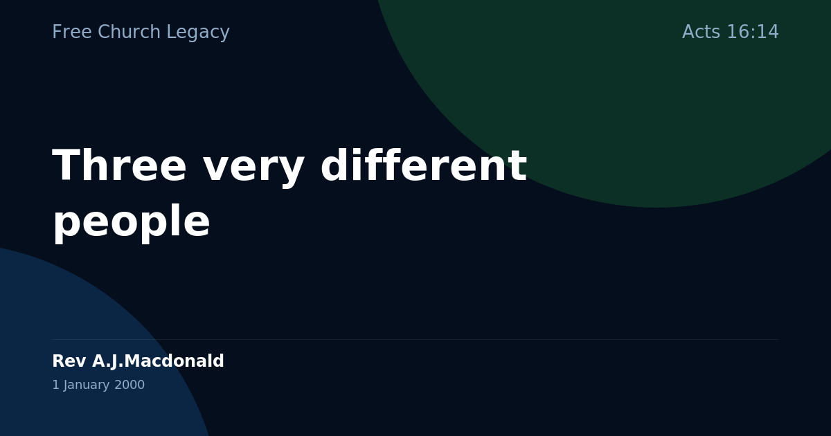 Three very different people