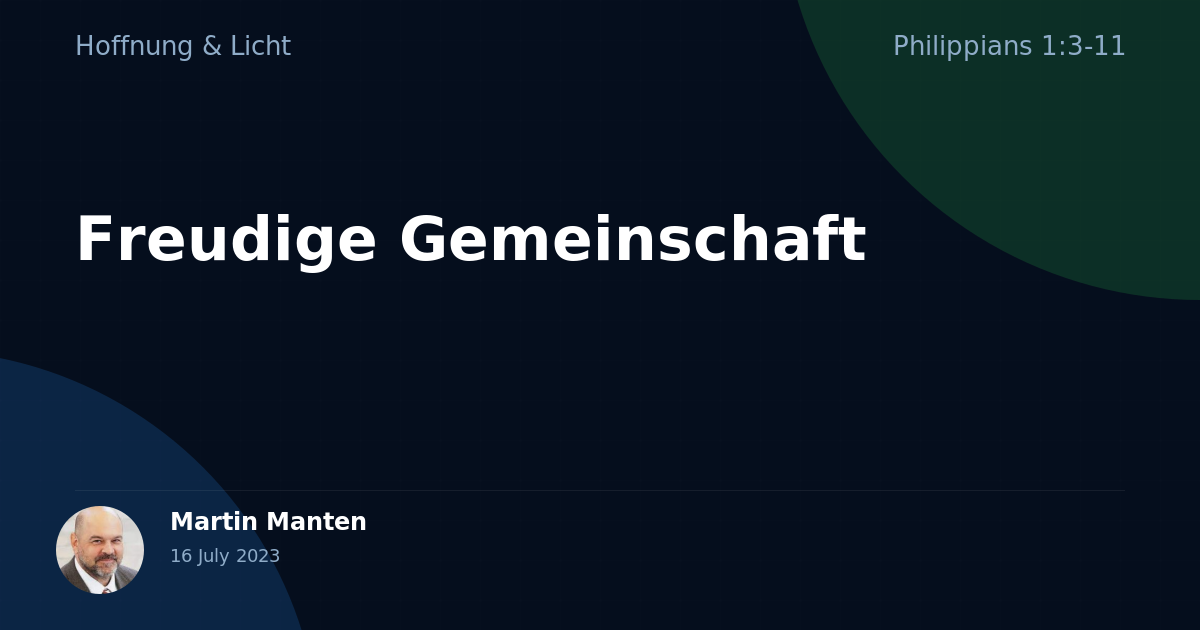 Freudige Gemeinschaft