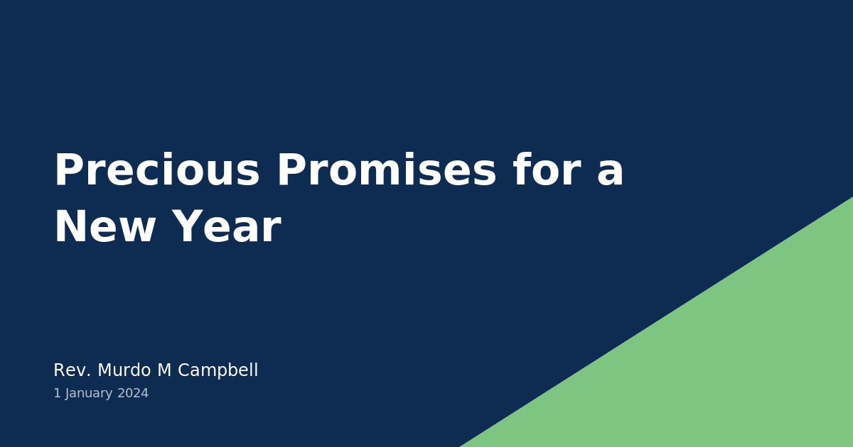Precious Promises for a New Year