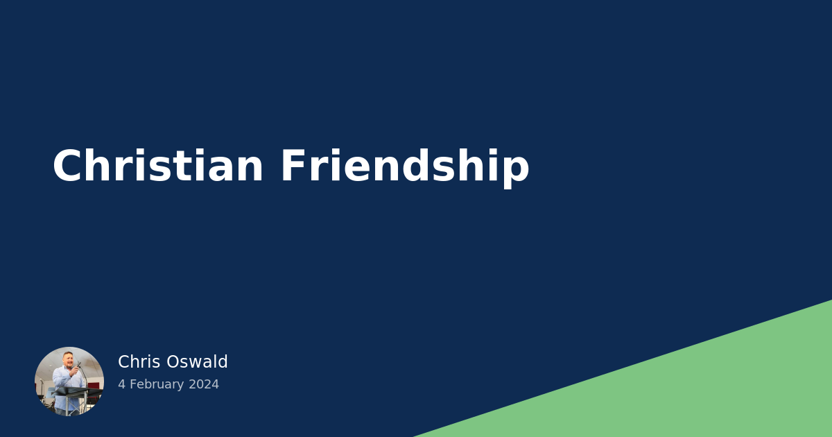 Christian Friendship