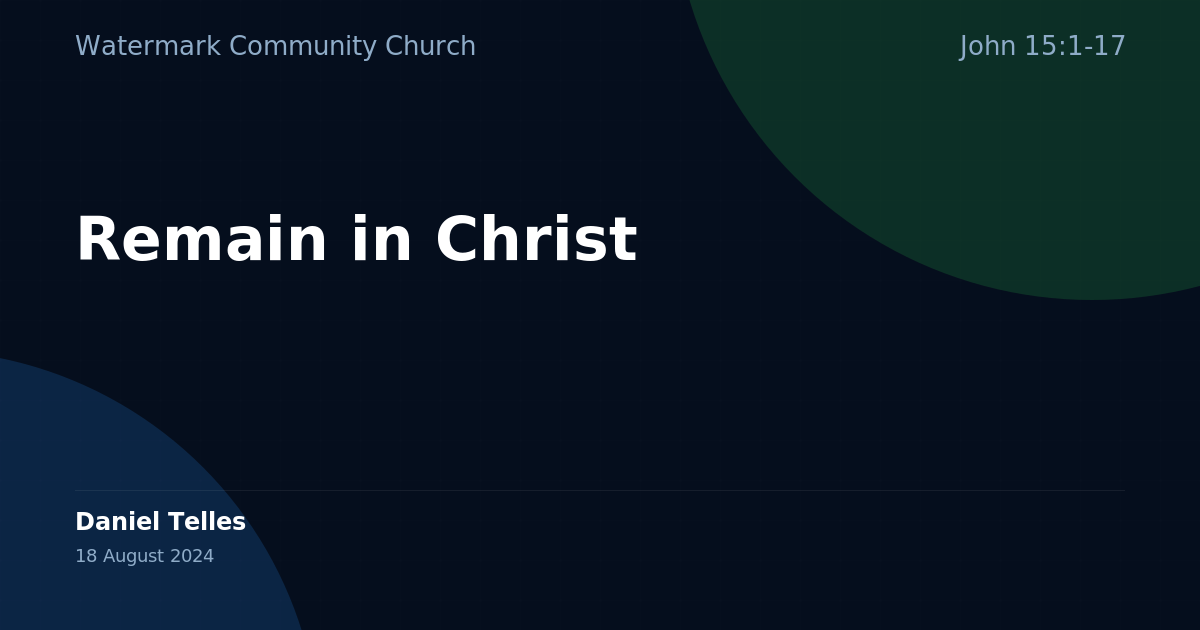 Remain in Christ
