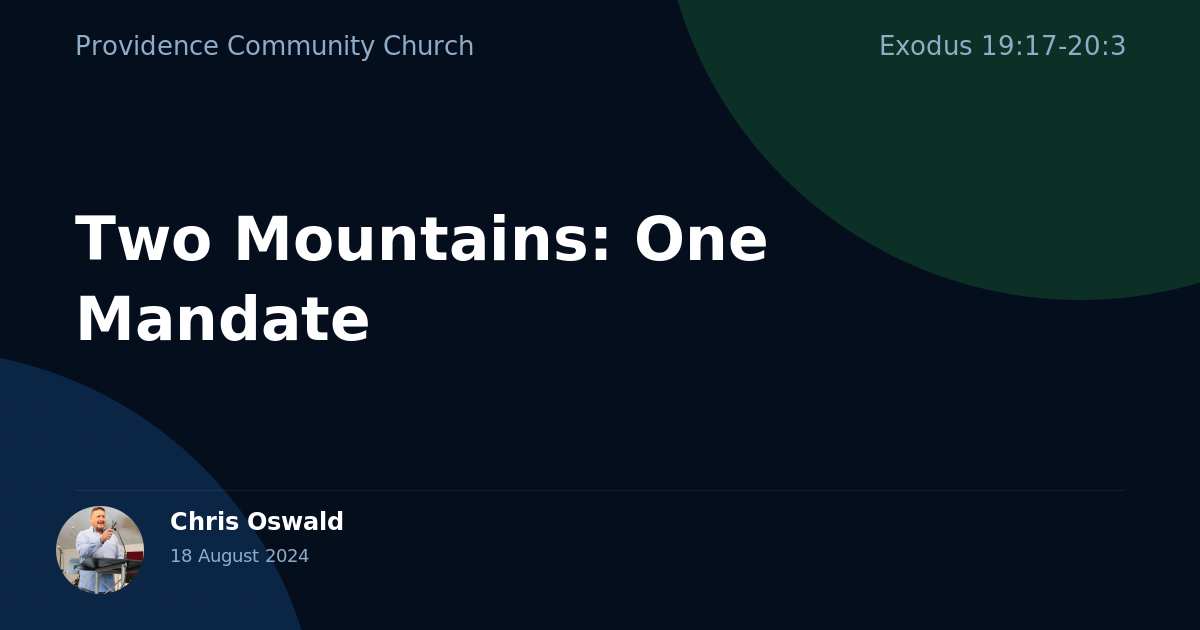 Two Mountains: One Mandate