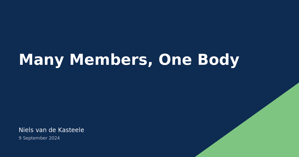 Many Members, One Body