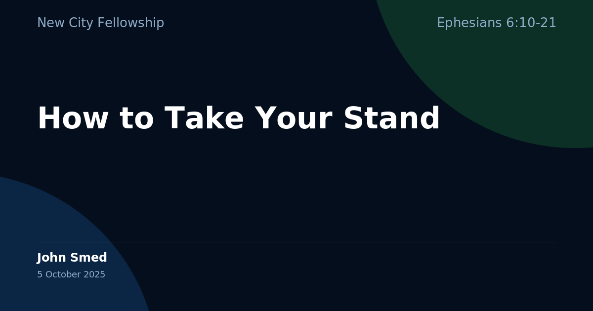 How to Take Your Stand